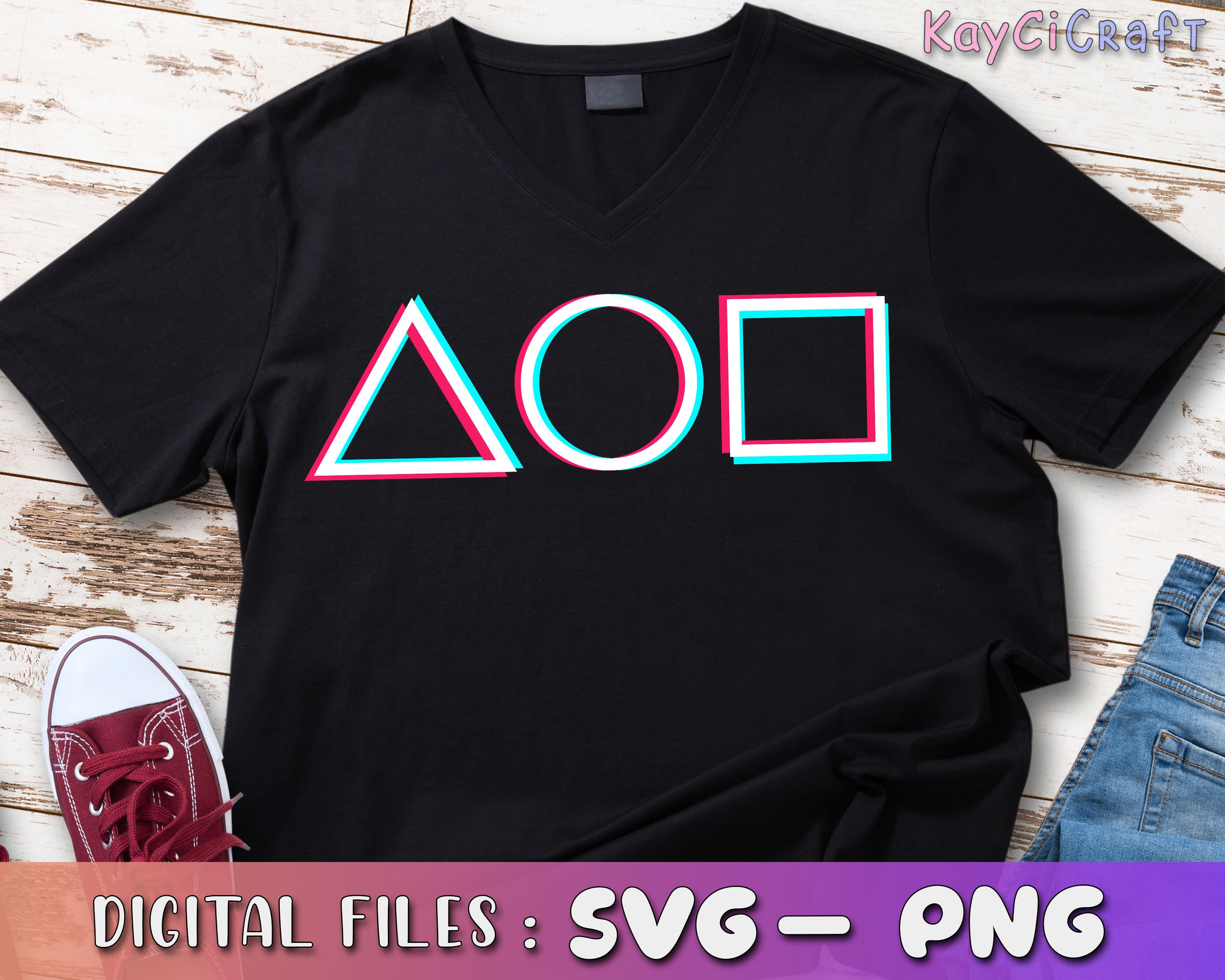 Glitch Effect Svg / Circle Svg / Square Svg / Triangle Svg / | Etsy