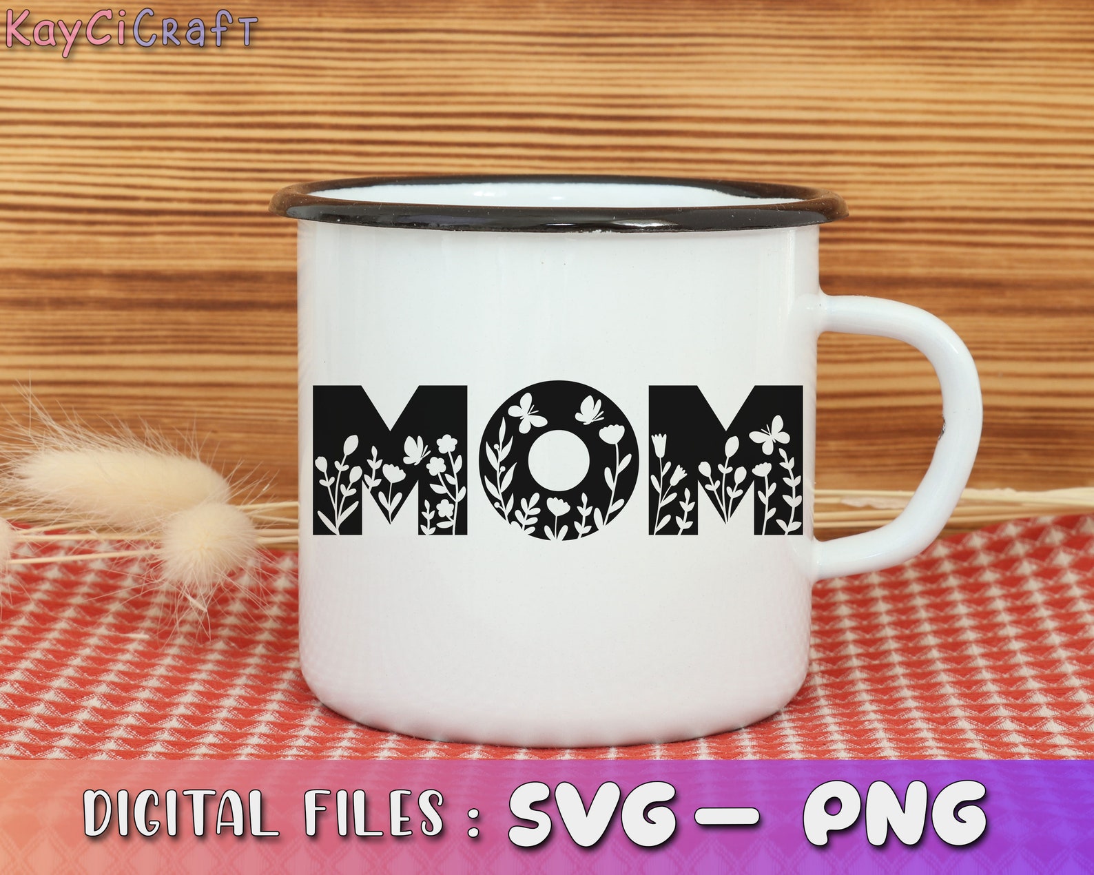 Floral Mom Monogram Bundle SVG I Love You Mom SVG - Etsy