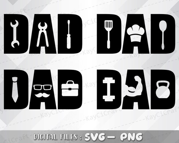 Dad SVG Dad Tools Bundle SVG Father's Day Svg Gym | Etsy