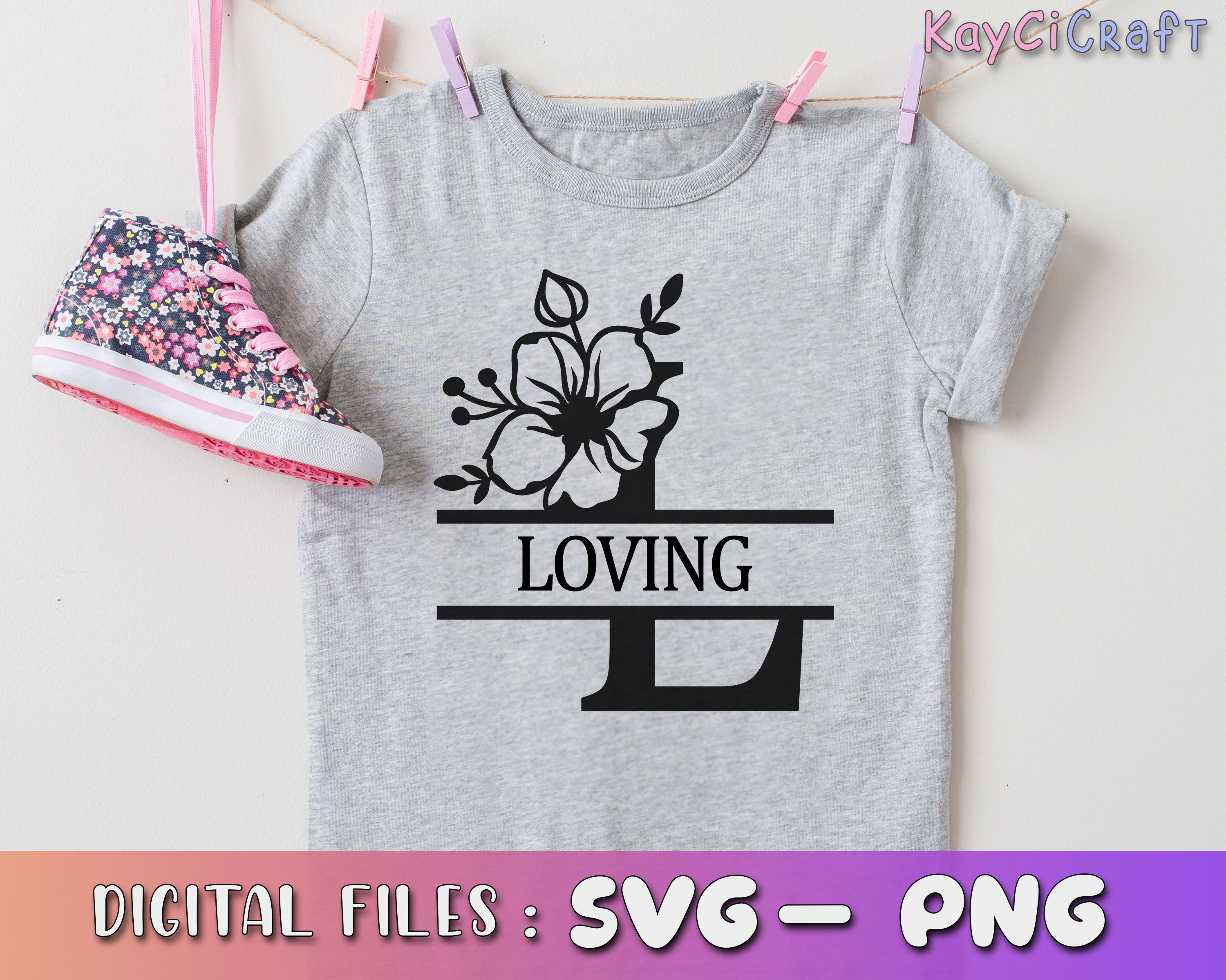 Flower Split Monogram Alphabet SVG | Split Monogram Frame Alphabet ...