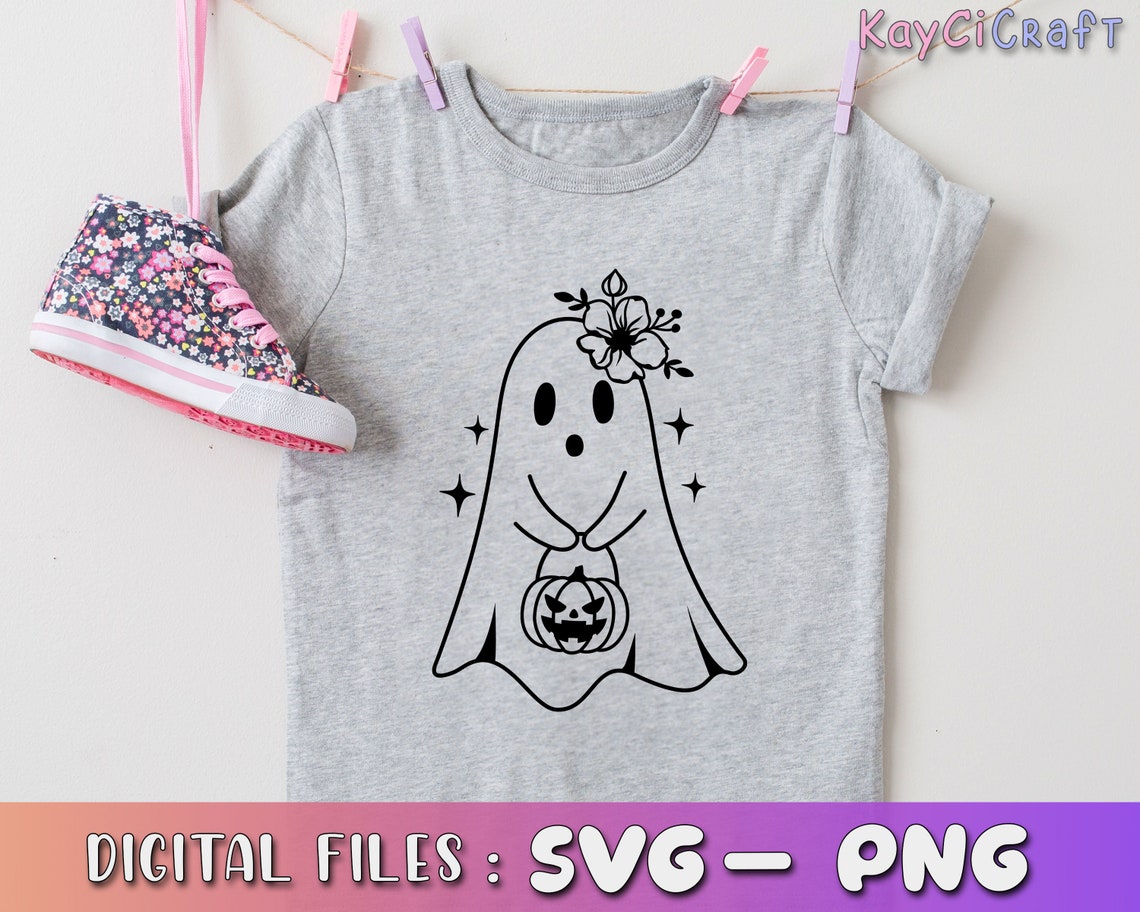 Ghost Bundle Svg / Floral Ghost Svg / Boo Svg / Halloween - Etsy