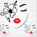 Woman Face With Flowers SVG Woman Face Svg Flower Svg | Etsy