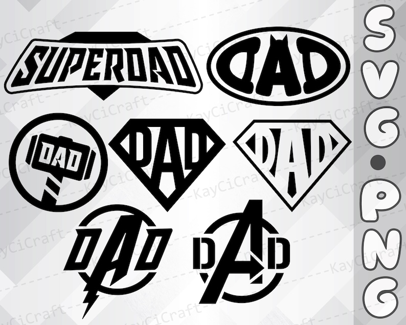 Super Dad Bundle Svg | Dad Superhero SVG | Dad Avengers SVG | Father's ...