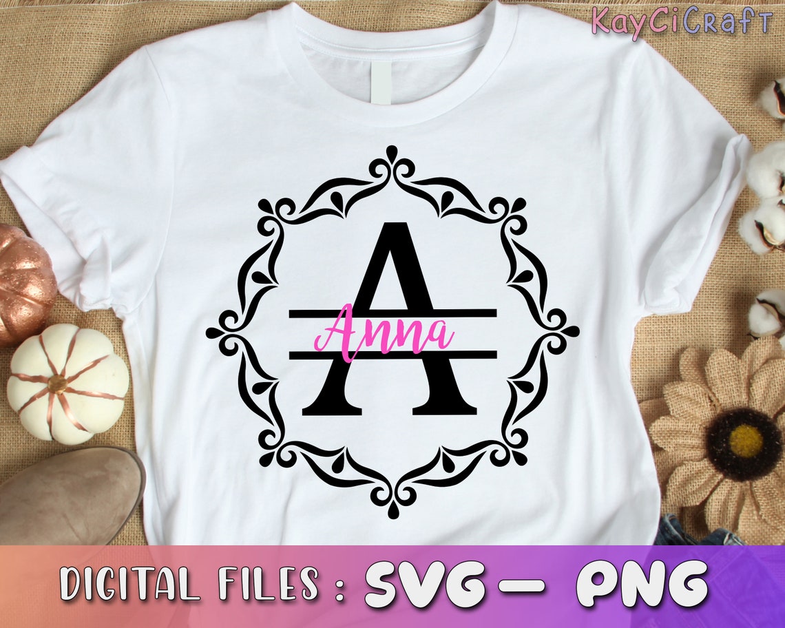 Mandala Split Monogram Alphabet SVG | Mandala Wreath Alphabet ...