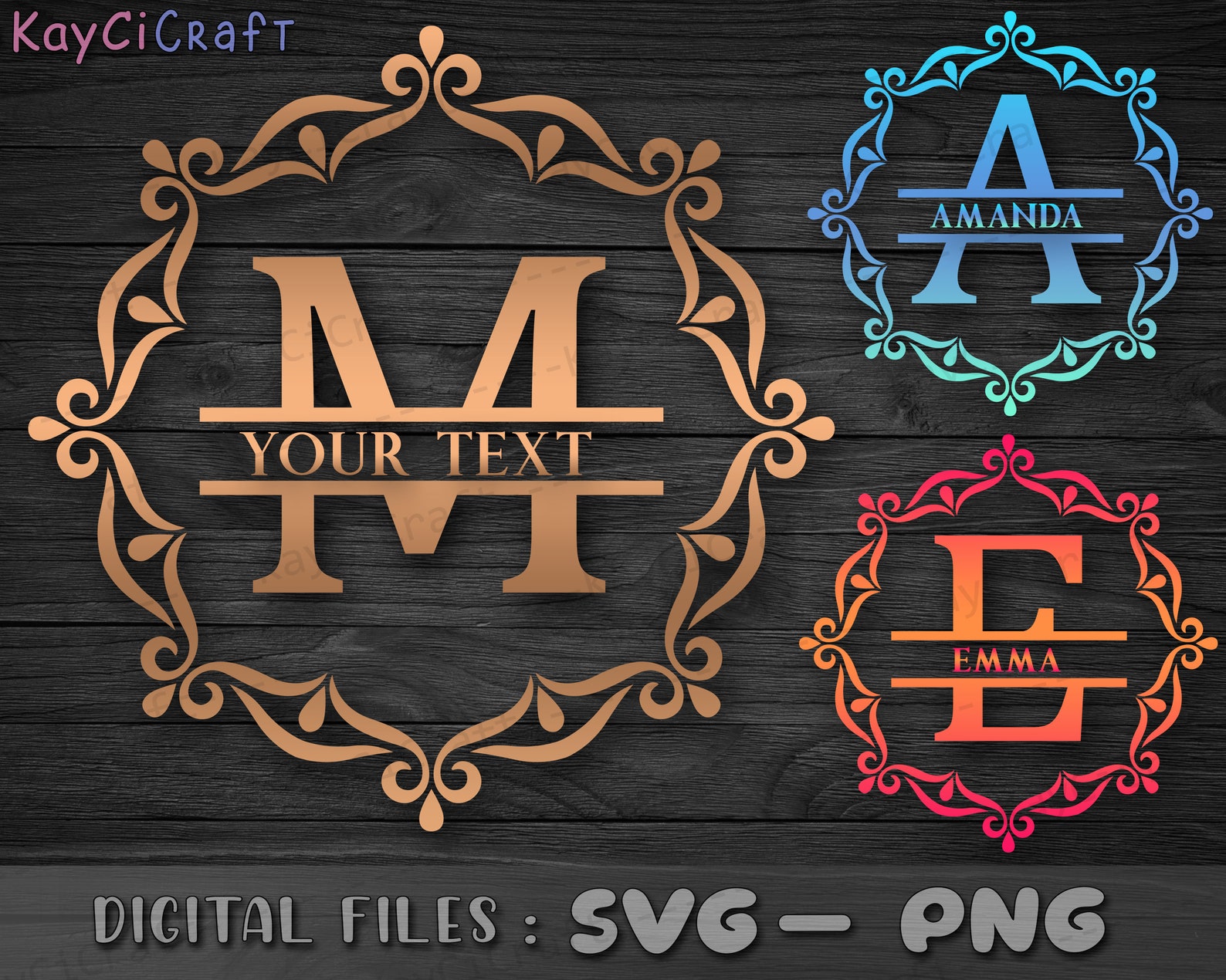 Mandala Split Monogram Alphabet SVG | Mandala Wreath Alphabet ...