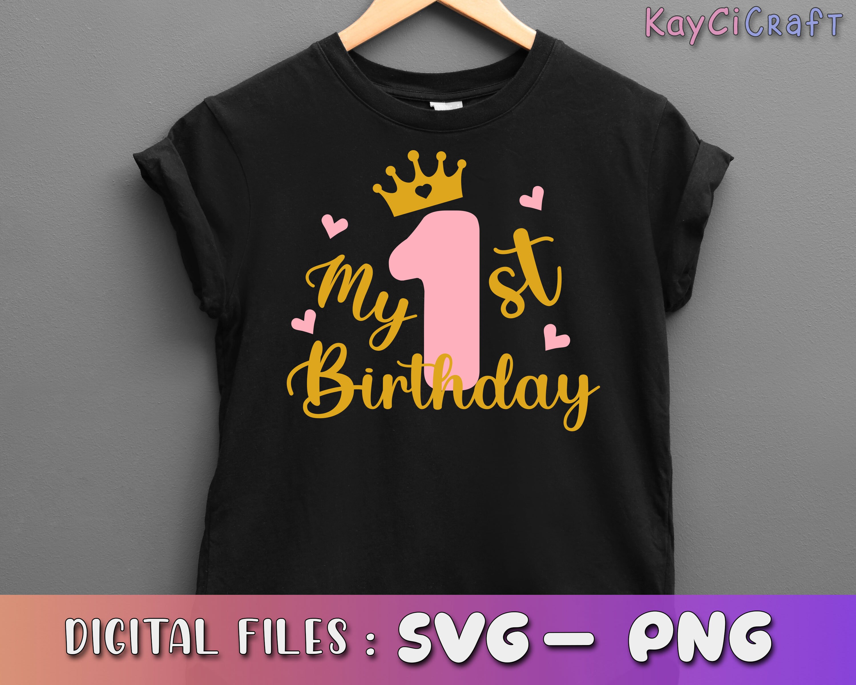 My 1st Birthday Svg / Birthday Svg / Birthday Girl Svg / | Etsy