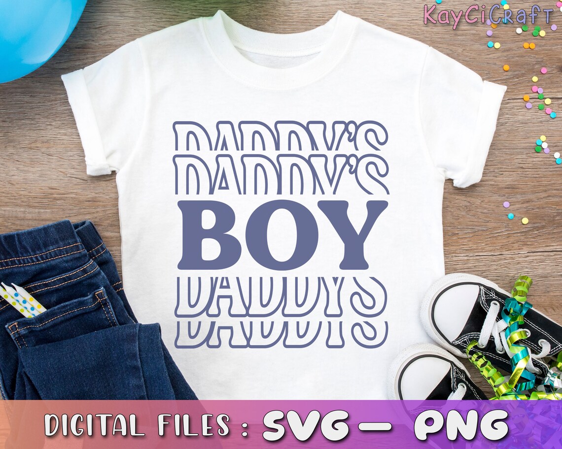Daddy's Boy Svg Daddy's Boy Split Monogram SVG | Etsy