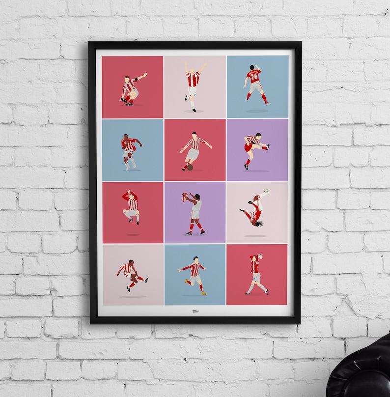 Striking Shapes Stoke City Art Print - Etsy UK