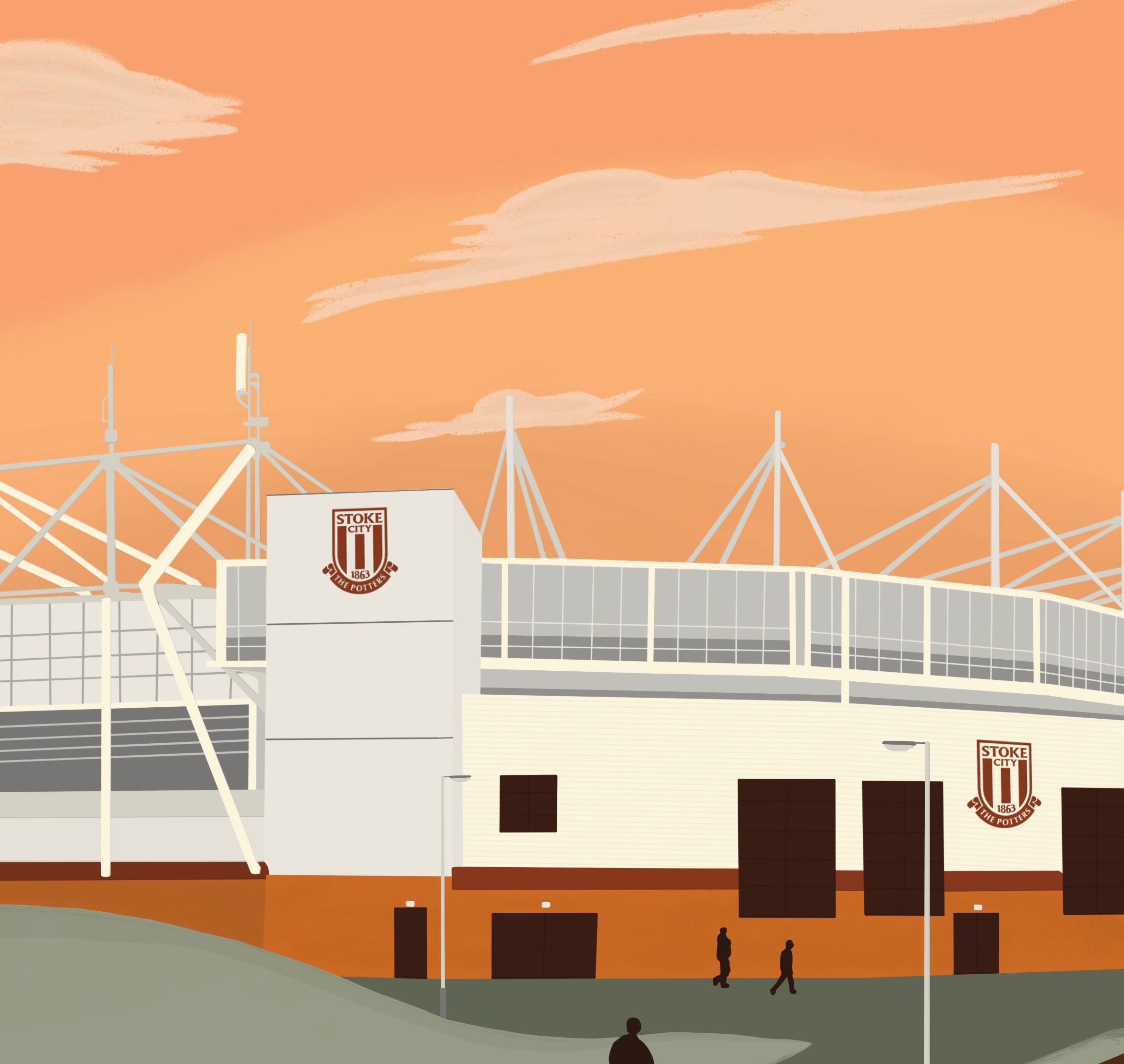 Stoke City Stadium - Art Print - Warm Oatcakes on Cold Nights - Etsy UK