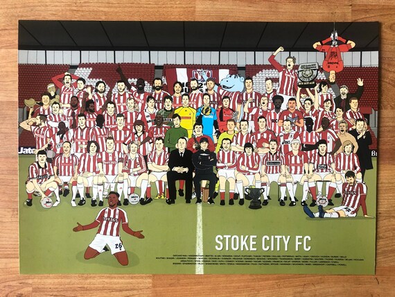 Stoke City Team Photo Team Photo Extended Edition A3 Art | Etsy