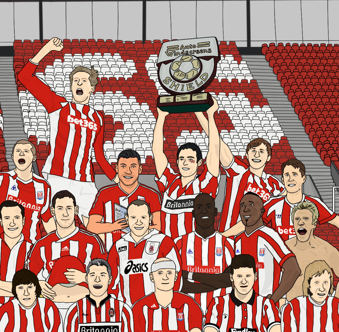 Stoke City - Team Photo - All Time Greatest Players Illustration (A4 ...