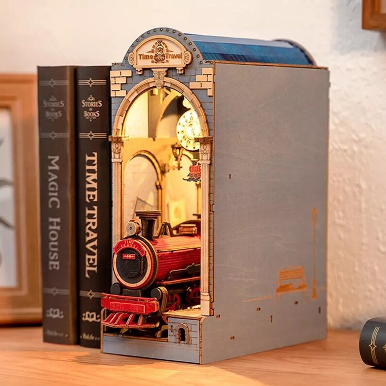 Time Travel Book Nook DIY Book Nook Kits Book Magic Platform - Etsy