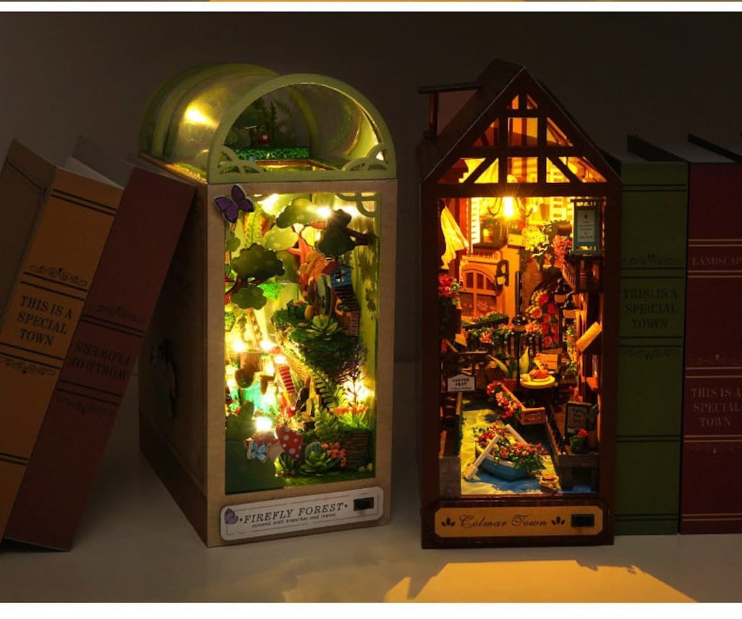 DIY Book Nook Kits Butterfly in Forest Colmar Town Coffee - Etsy