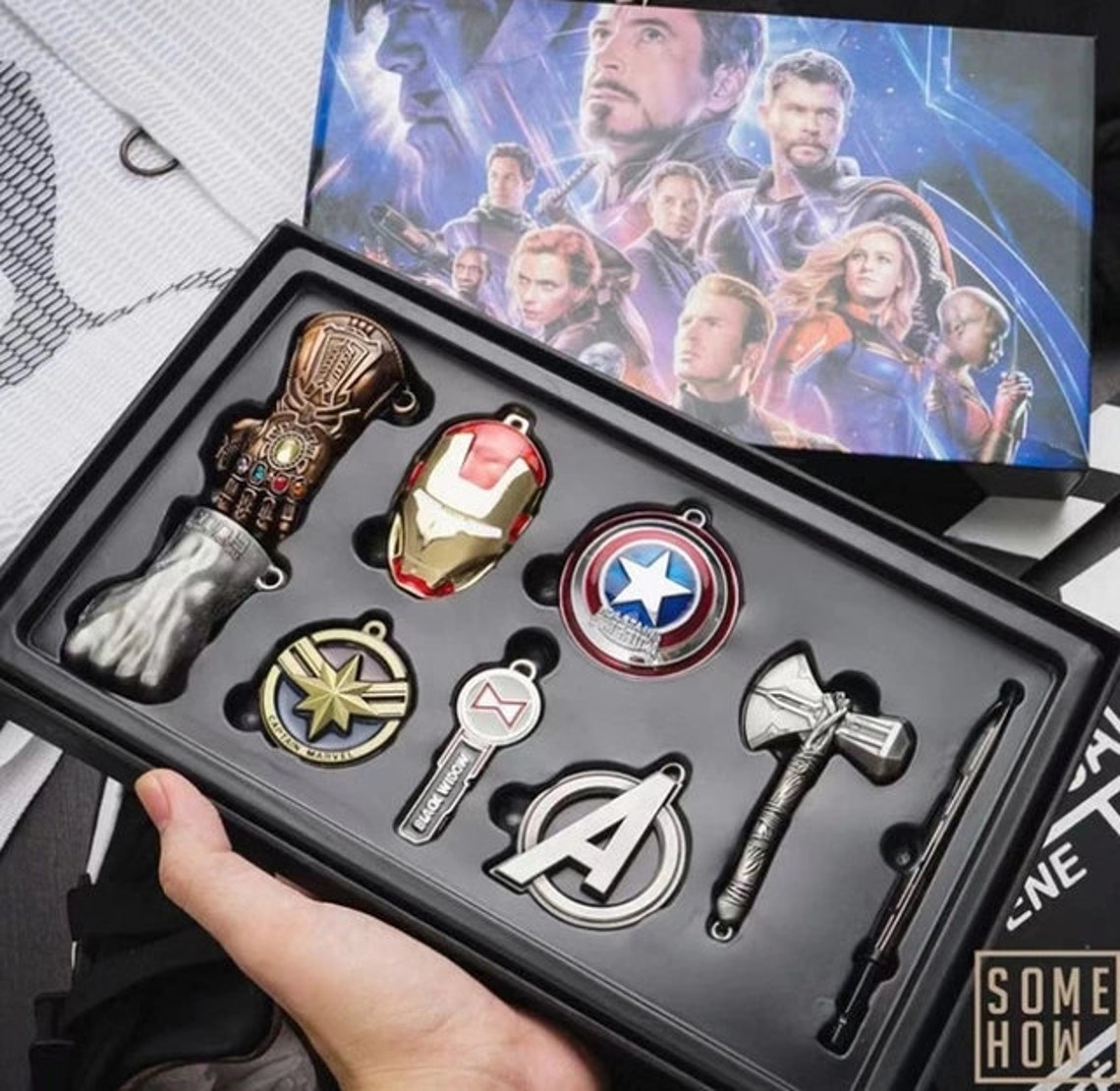 Avengers Keychains Set Avengers Novelty Keychain Gift Box | Etsy