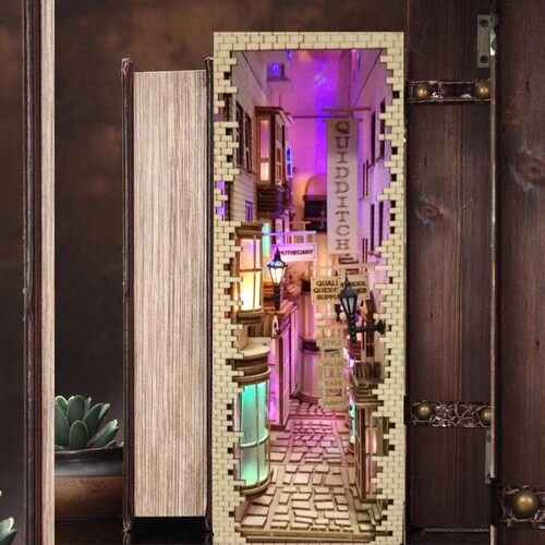 Magic Wizard Alley Book Nook DIY KIT Wood - Etsy