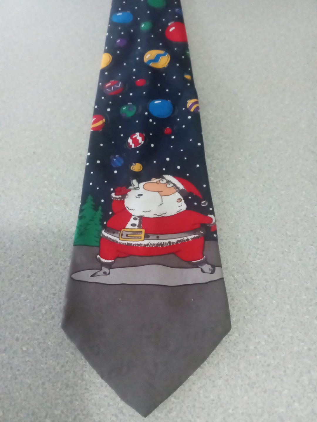Santa Vintage Christmas Tie - HALLMARK Holiday Necktie - Festive ...