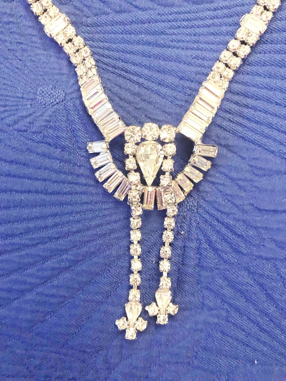 ART DECO Inspired - Jay Flex Sterling - Vintage Neckl… - Gem
