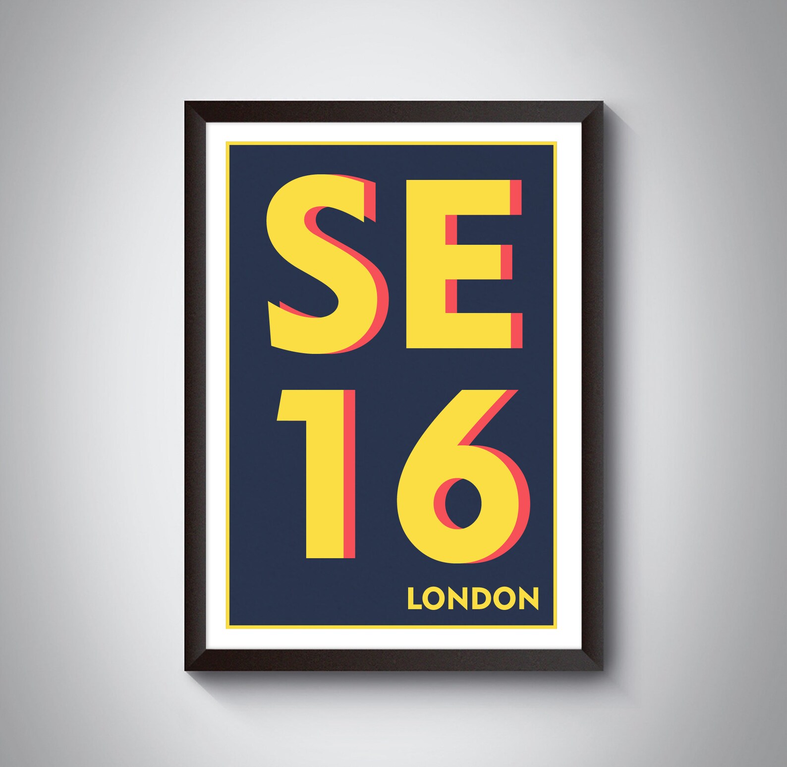 SE16 bermondsey / Rotherhithe London Postcode Typography - Etsy