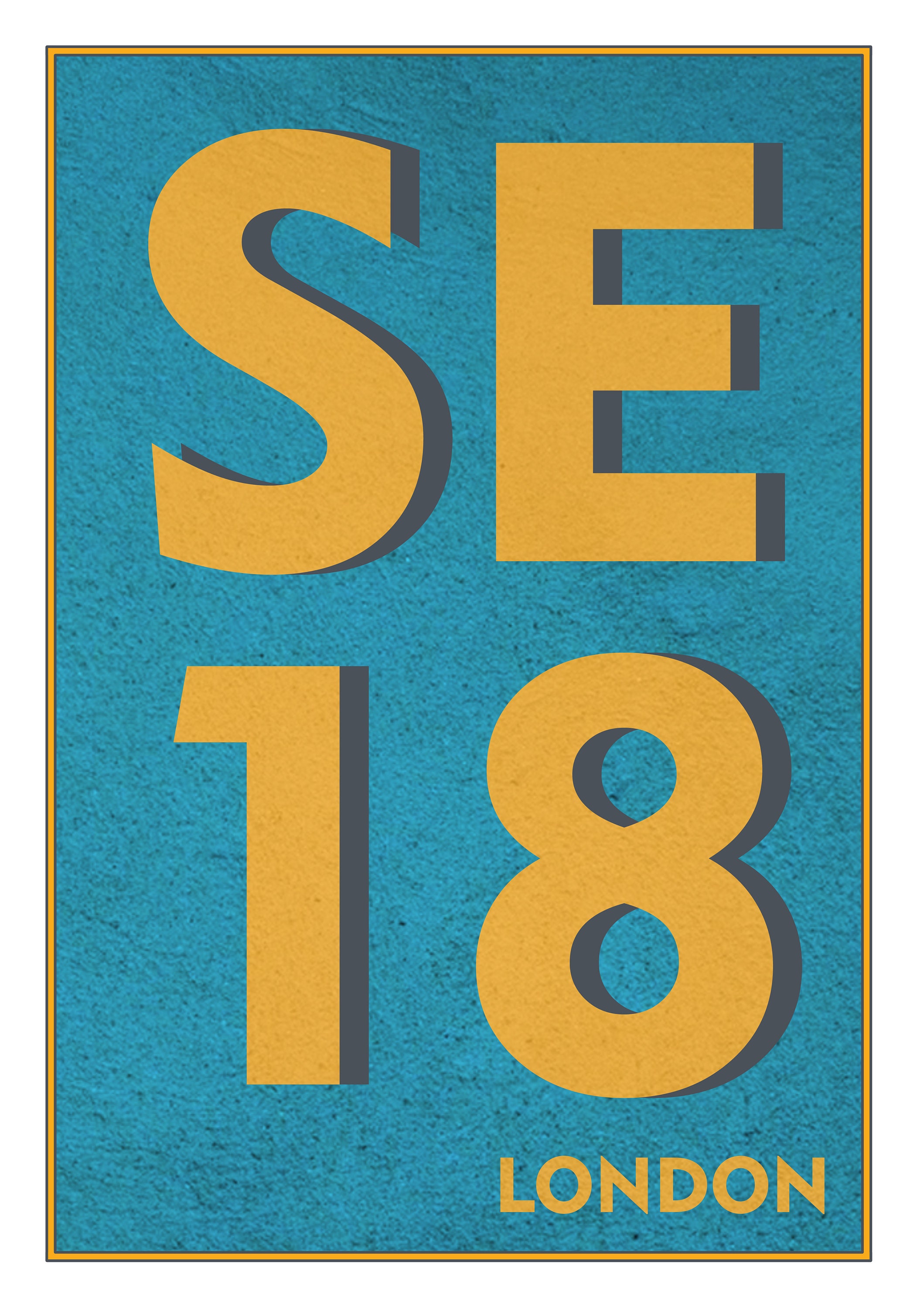 SE18 Woolwich / Plumstead London Postcode Typography Print - Etsy UK