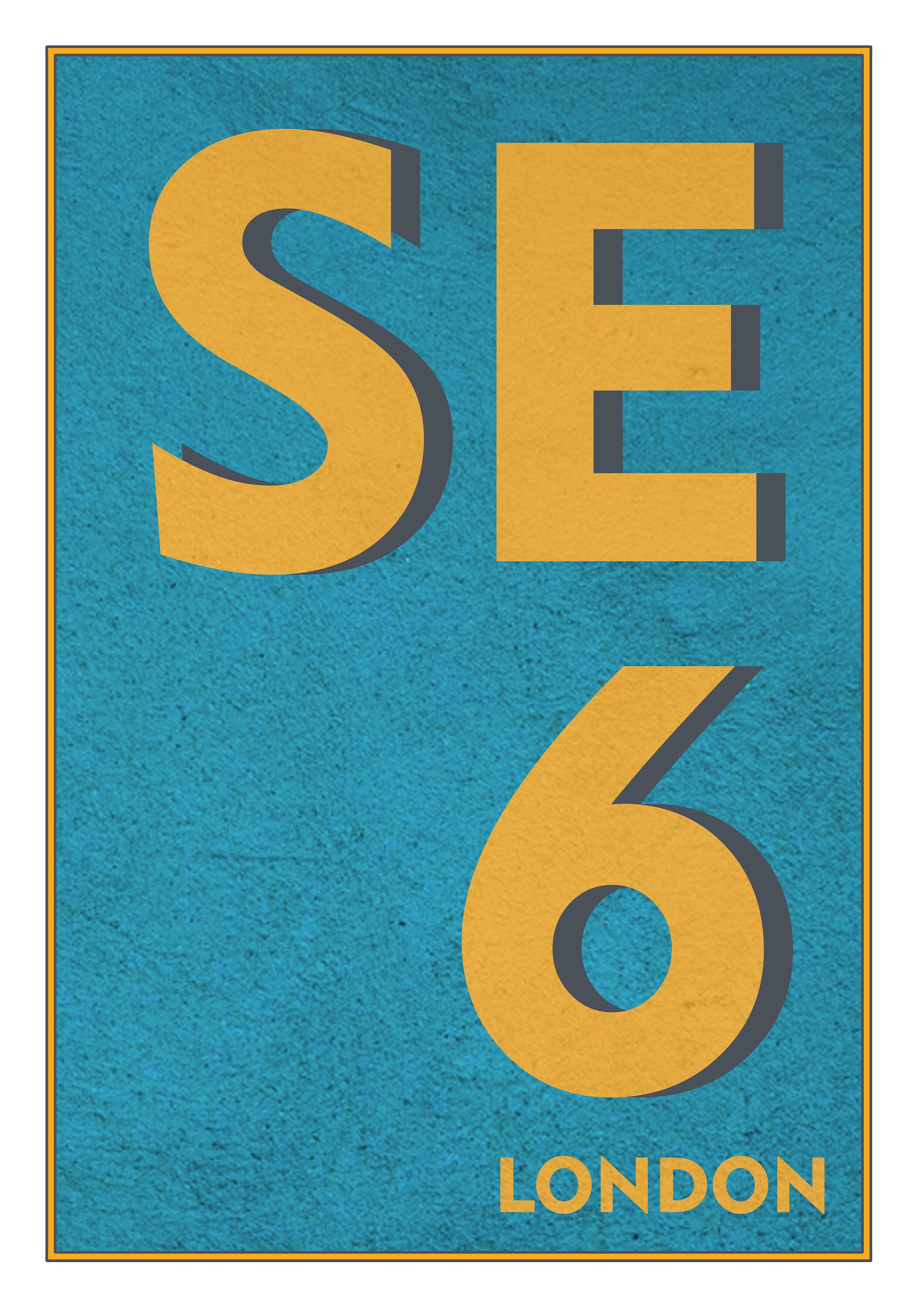 SE6 catford London Postcode Typography Print Giclée Art - Etsy UK