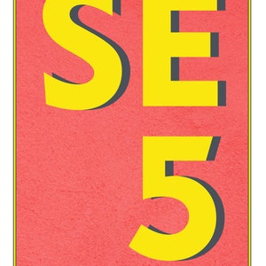 SE5 (camberwell) London Postcode Typography Print - Giclée Art Print ...