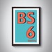 BS BRISTOL Postcode Print. Custom Personalised Postcode Typography Art ...