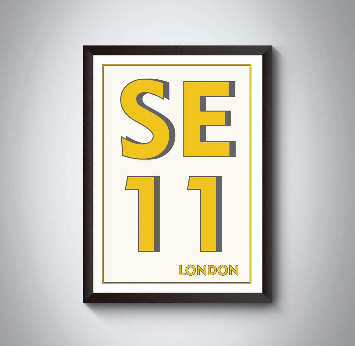 SE11 Kennington / Lambeth London Postcode Typography Print | Etsy