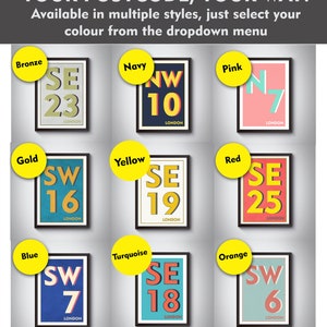 SE18 ( Woolwich / Plumstead ) London Postcode Typography Print - Giclée ...