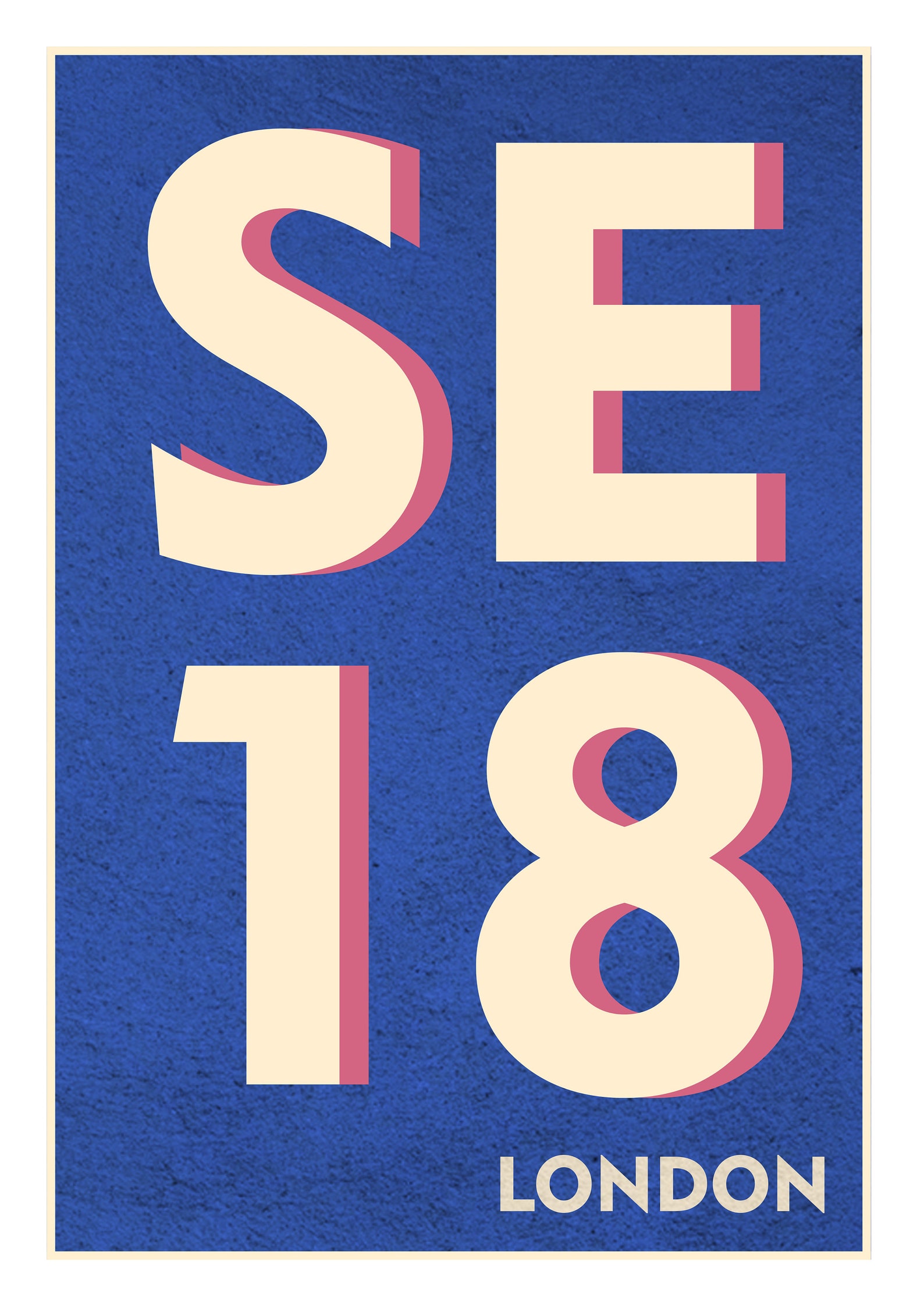 SE18 Woolwich / Plumstead London Postcode Typography Print - Etsy UK