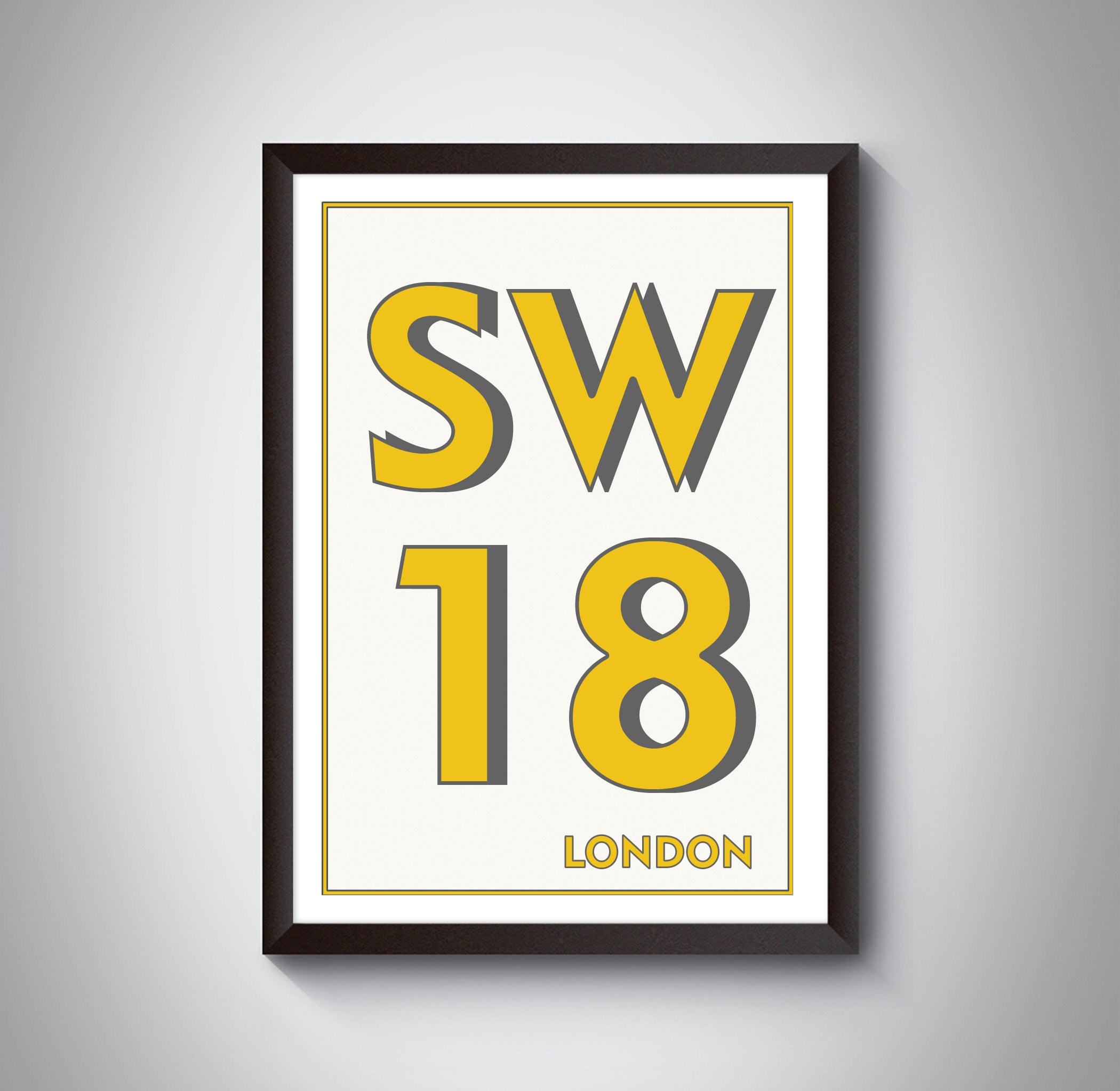 SW18 Earlsfield Wandsworth London Postcode Typography - Etsy UK