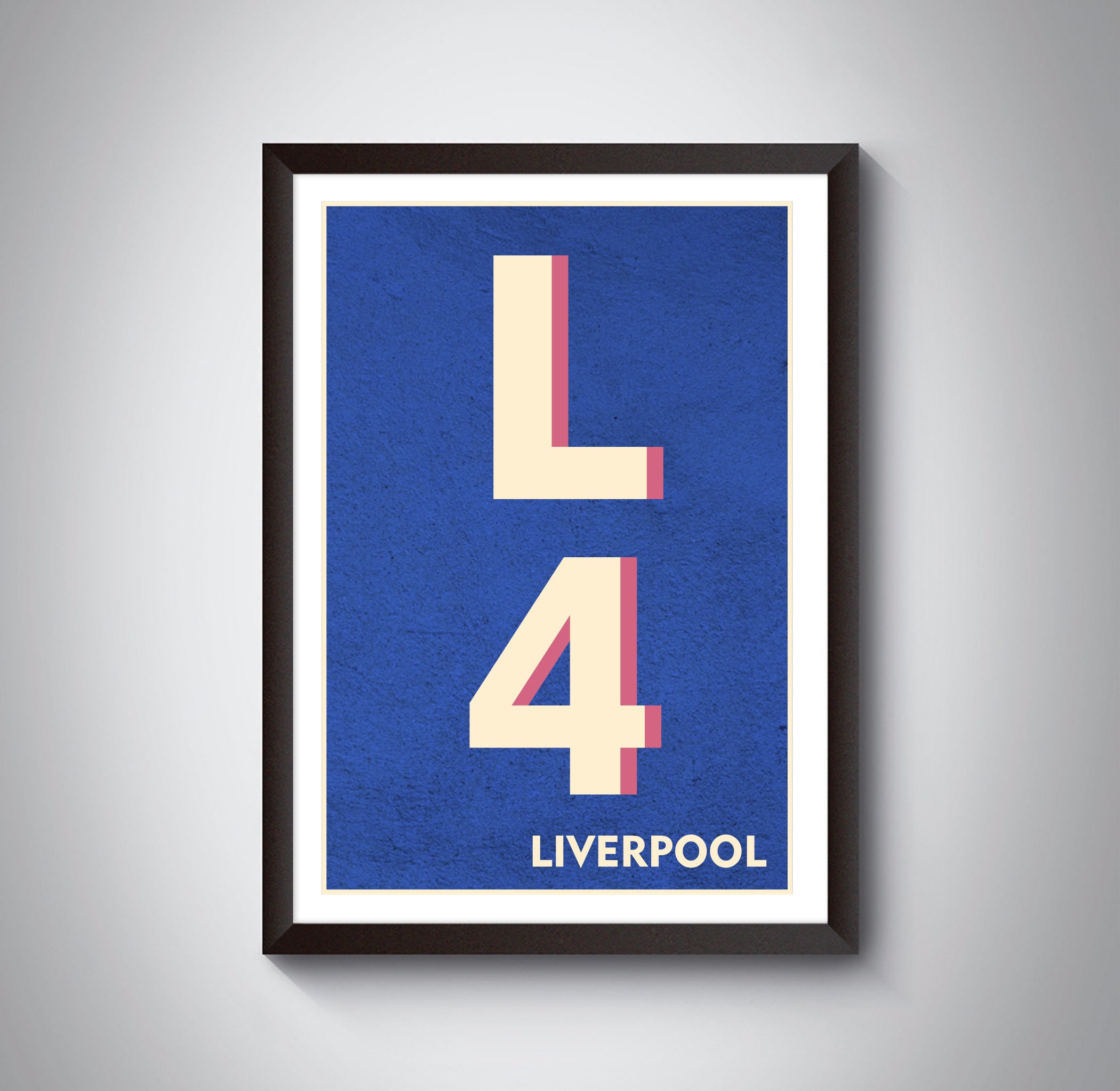 L4 Anfield, Kirkdale, Walton Print - LIVERPOOL Print. Postcode ...