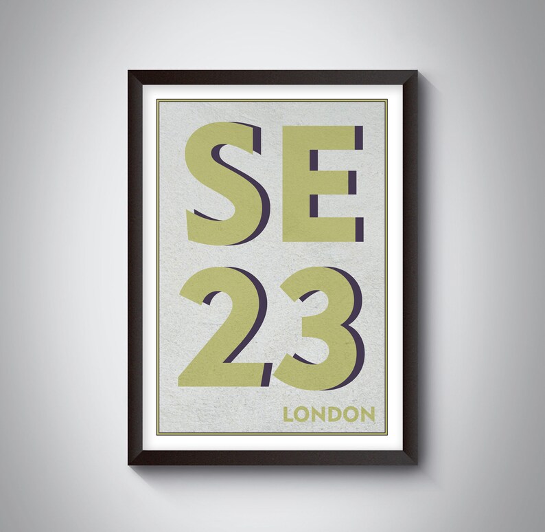 SE23 Forest Hill / Honor Oak London Postcode Typography - Etsy UK