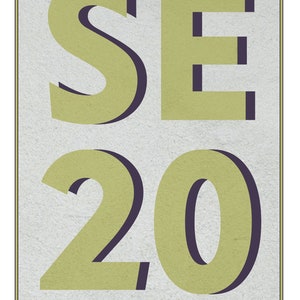 SE20 ( Penge / Anerley ) London Postcode Typography Print - Giclée Art ...