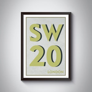 SW20 Wimbledon London Print – Typography Giclée Art - Etsy UK
