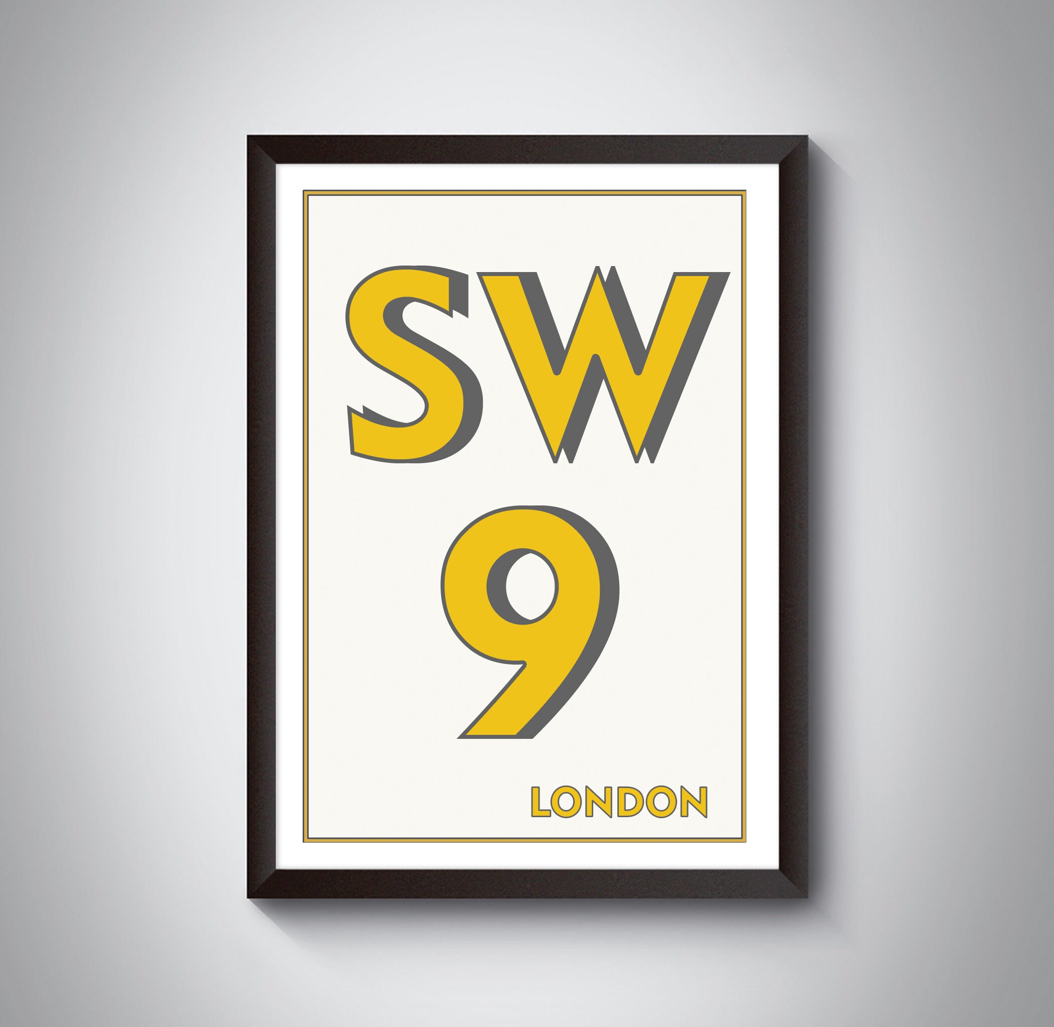 SW9 Stockwell Brixton Clapham Lambeth London Postcode | Etsy