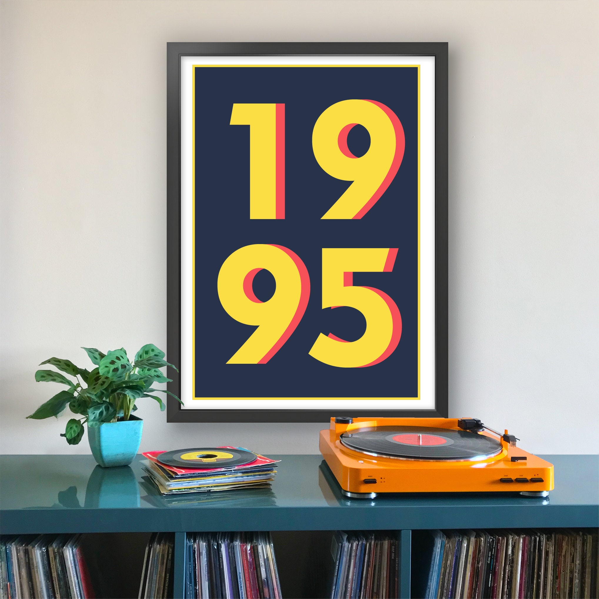 1995 Print Personalised Typography Print Your Special Year | Etsy