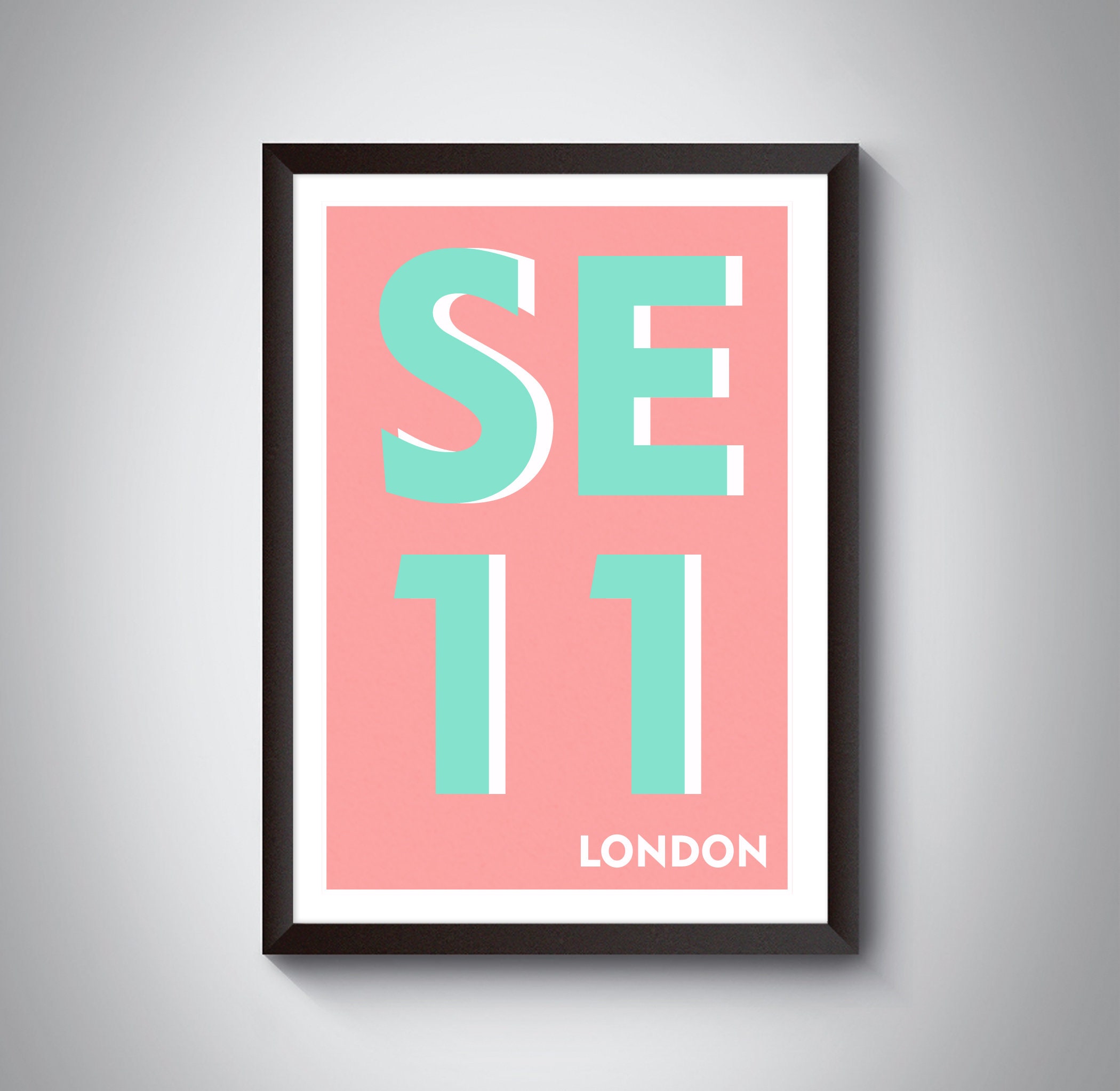 SE11 London Postcode Giclée Print – Kennington, Lambeth Art - Etsy UK