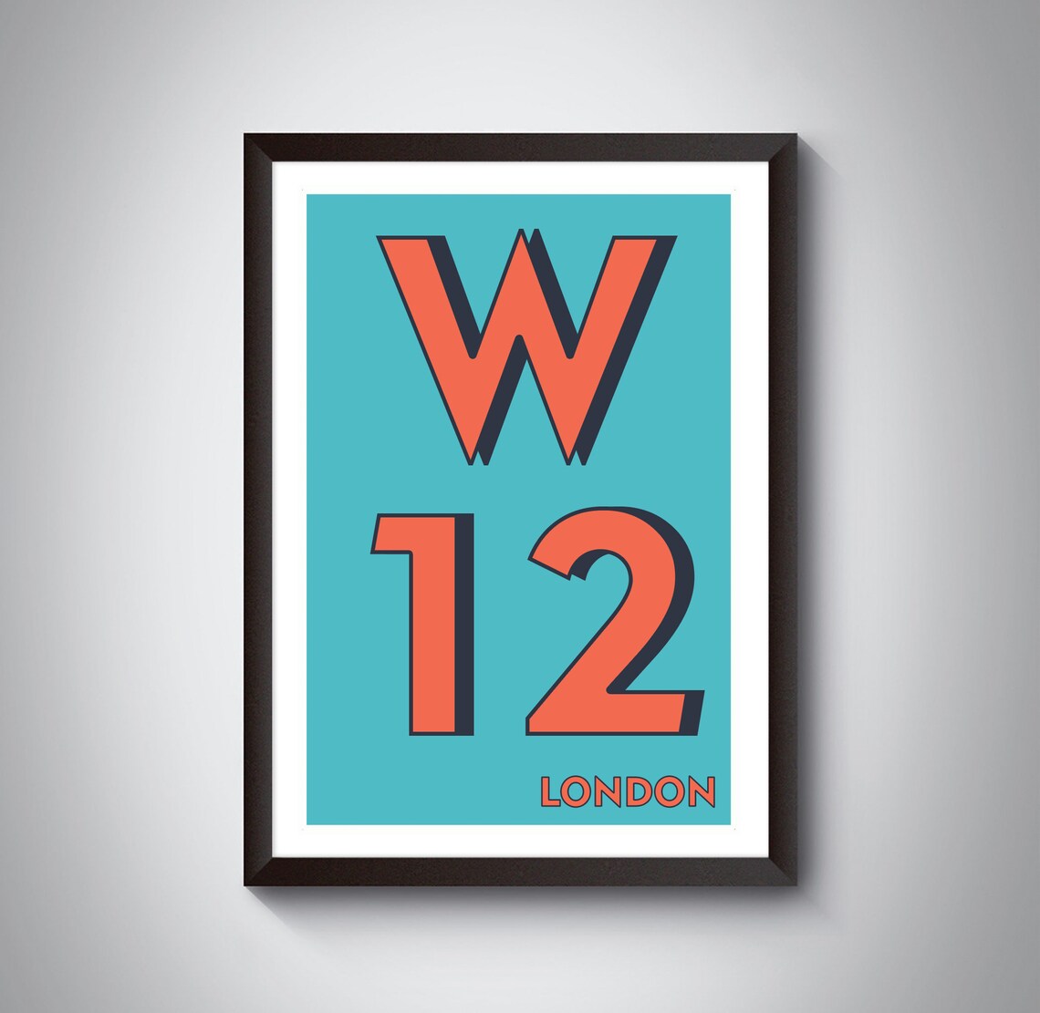 Custom Personalised Postcode Print Typography Print Your - Etsy UK