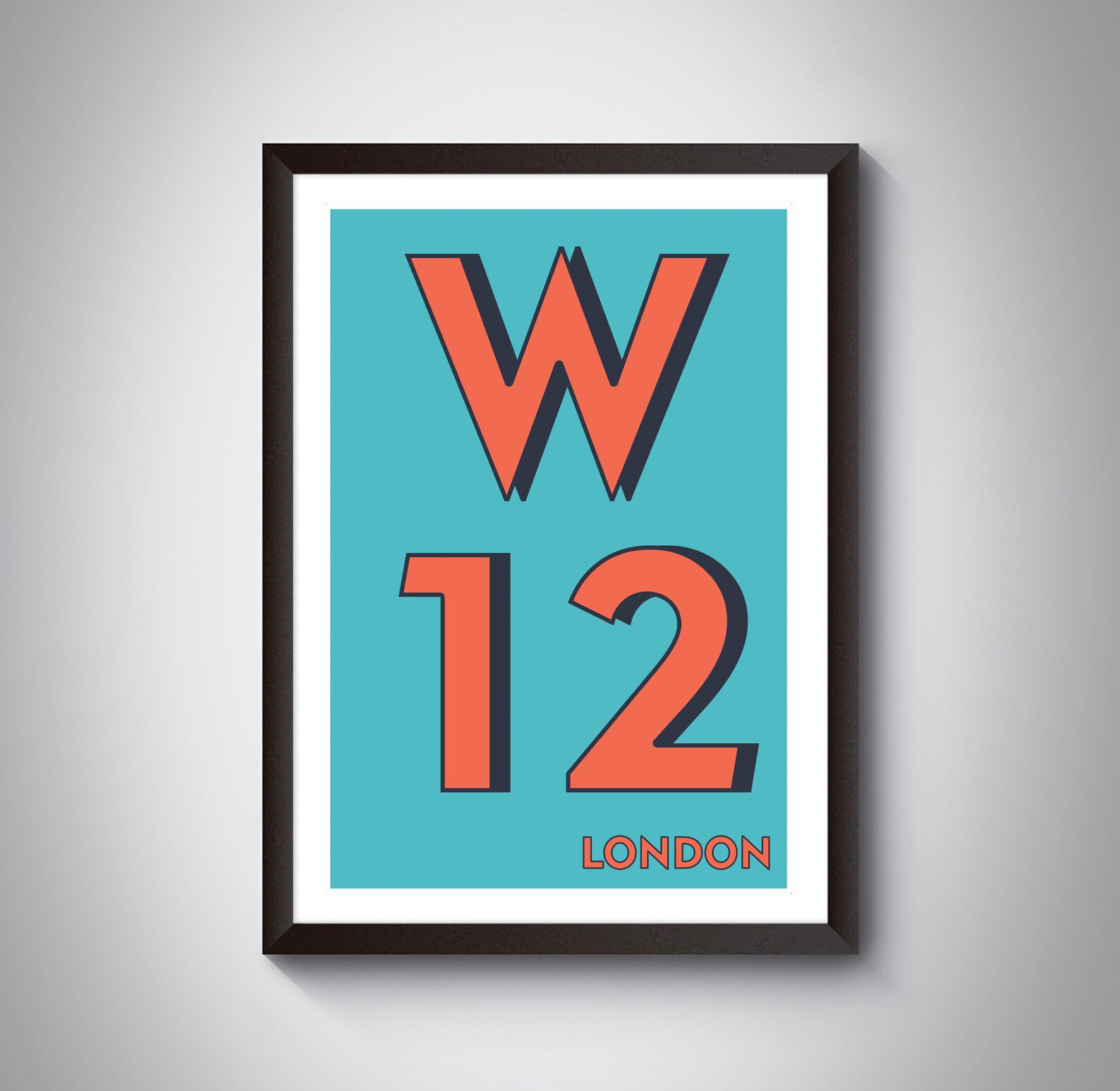 Custom Personalised Postcode Print Typography Print Your - Etsy UK