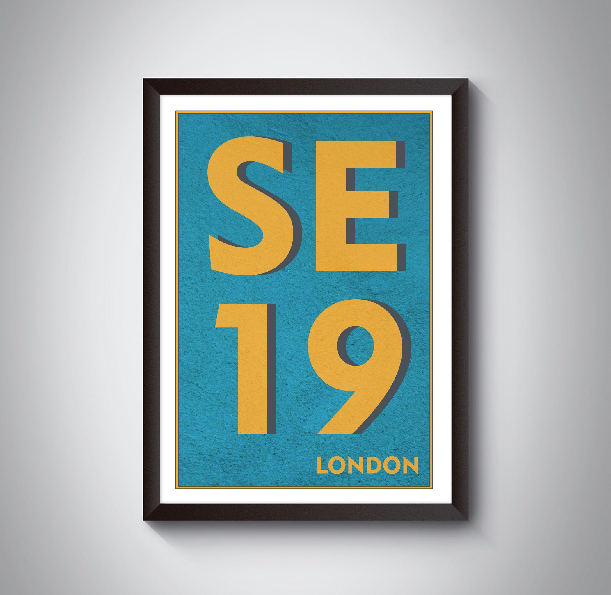 SE19 Crystal Palace London Postcode Typography Print - Giclée Art Print ...