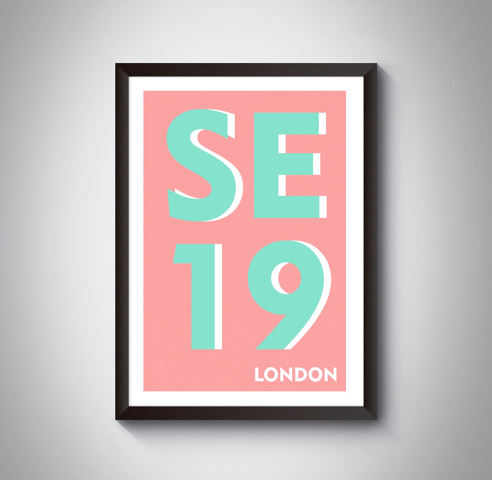 SE19 Crystal Palace London Postcode Typography Print Giclée - Etsy UK