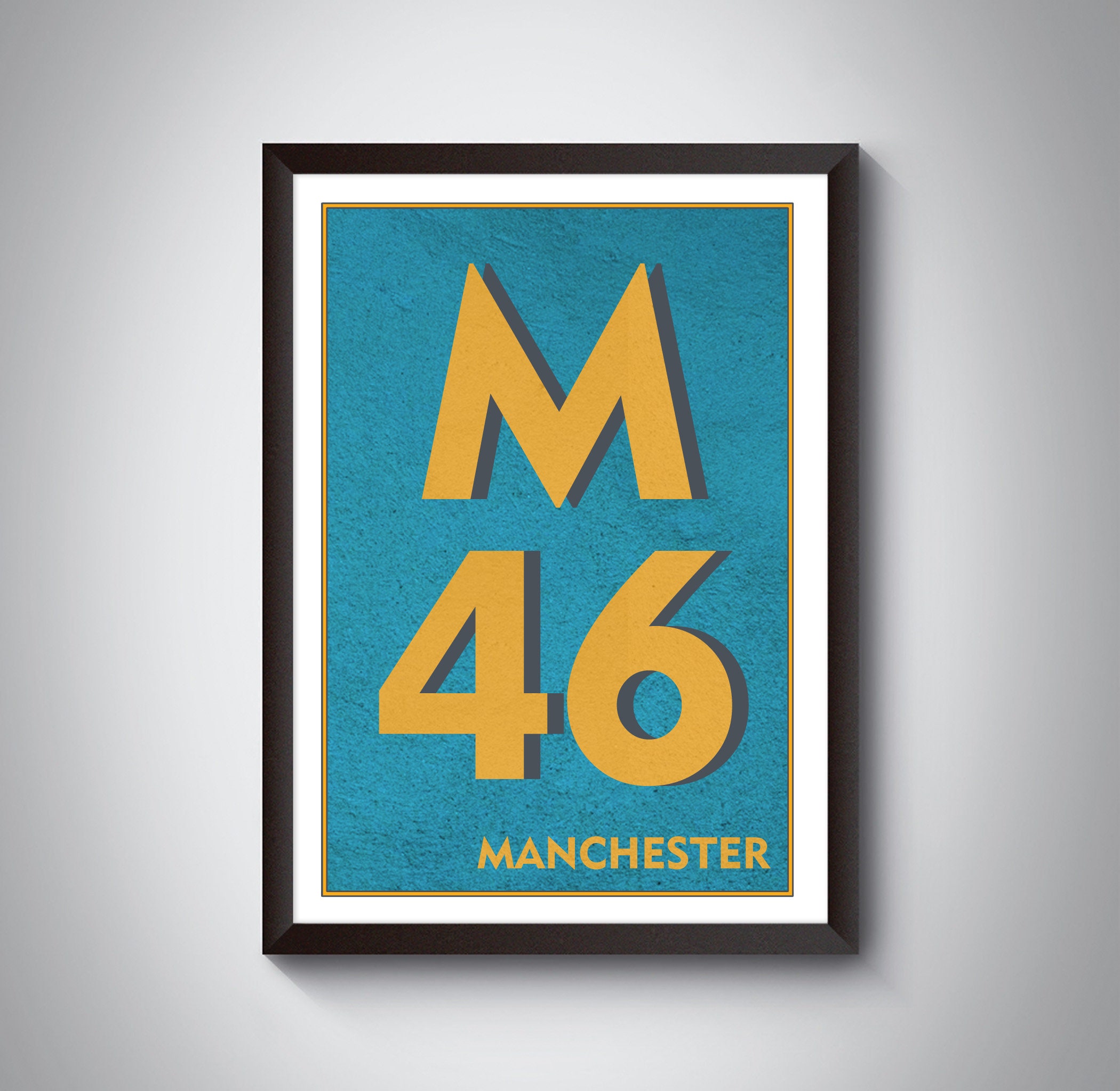 M46 Atherton Leigh Print Manchester Print. Postcode - Etsy UK