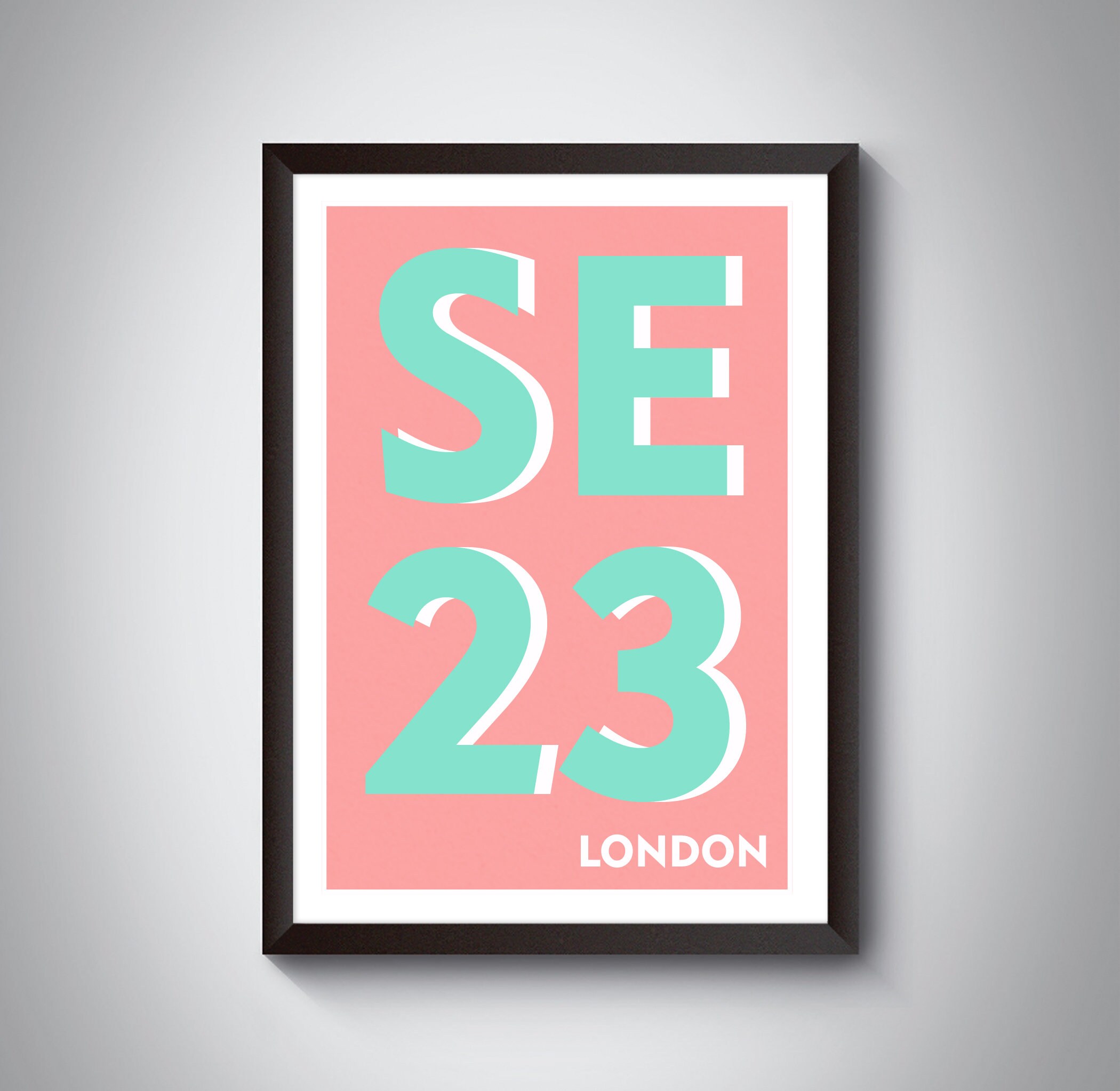 SE23 | Forest Hill, Honor Oak, London Postcode Typography Print ...