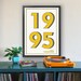 1995 Print - Personalised Typography Print- Your Special Year in the ...