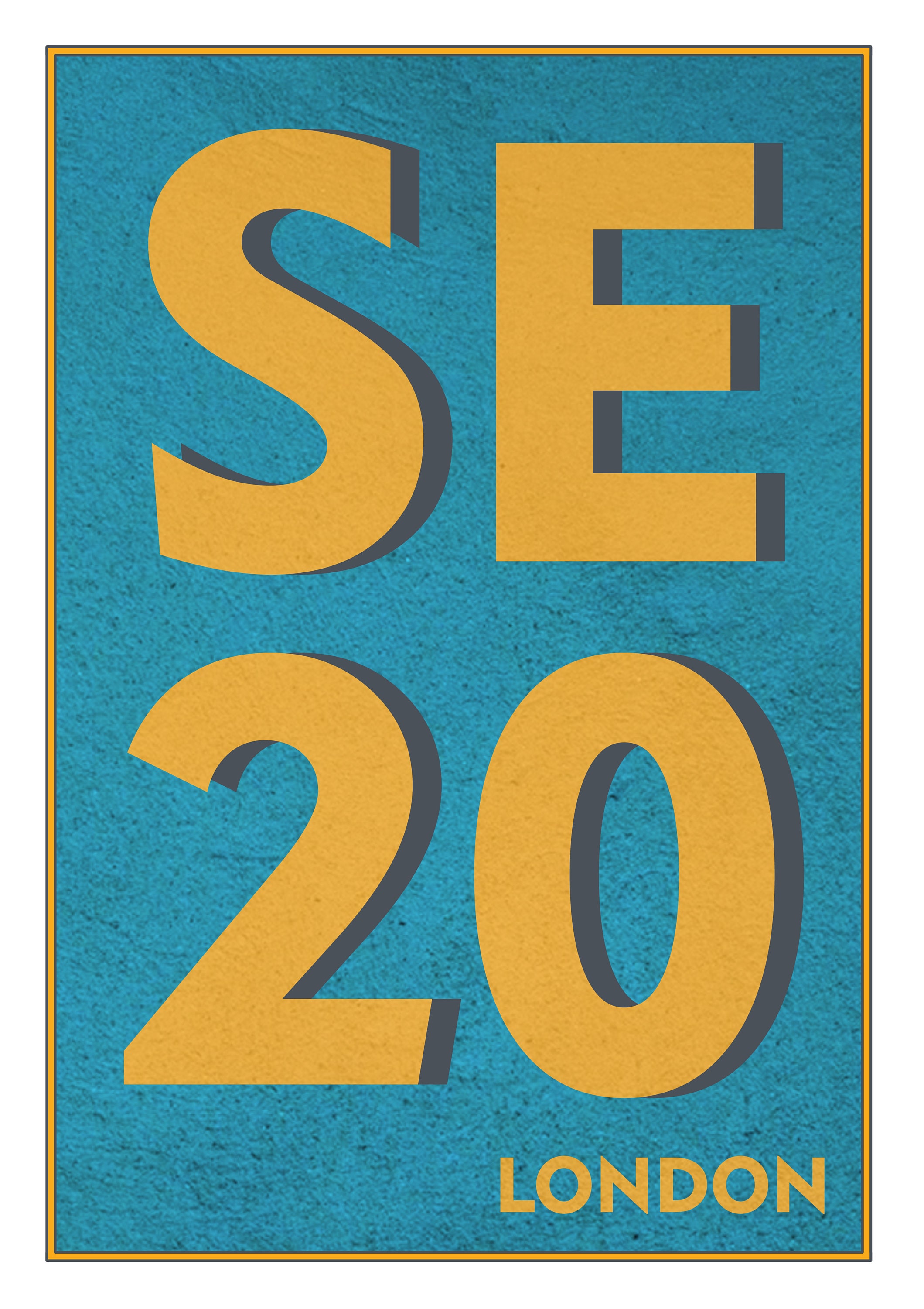SE20 Penge / Anerley London Postcode Typography Print | Etsy