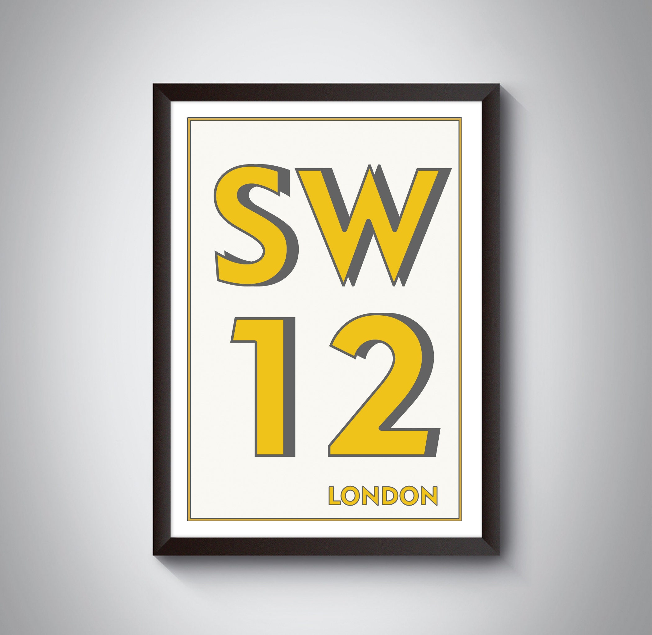 Custom Personalised Postcode Print Typography Print Your - Etsy UK