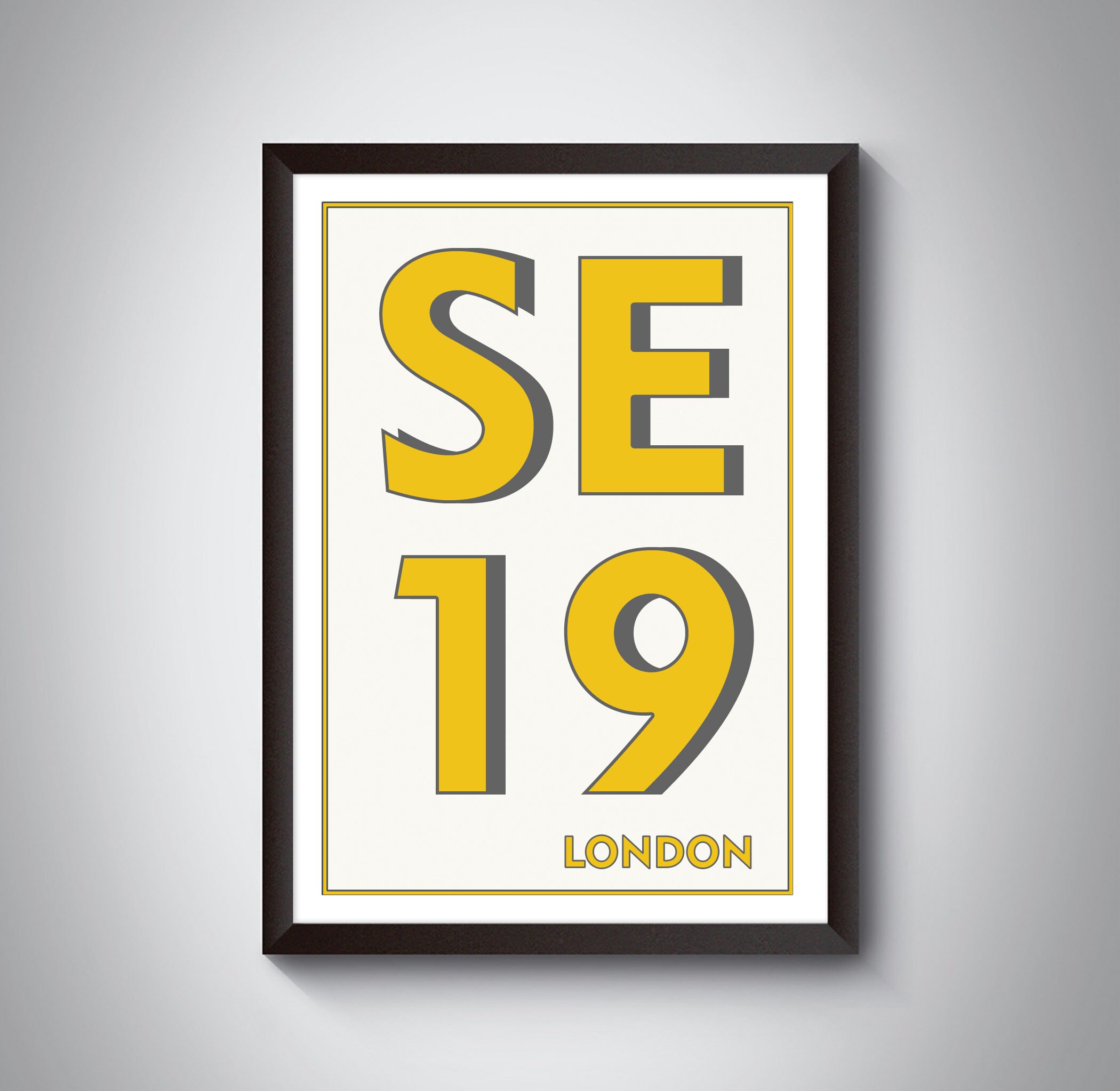 SE19 Crystal Palace London Postcode Typography Print Giclée - Etsy UK