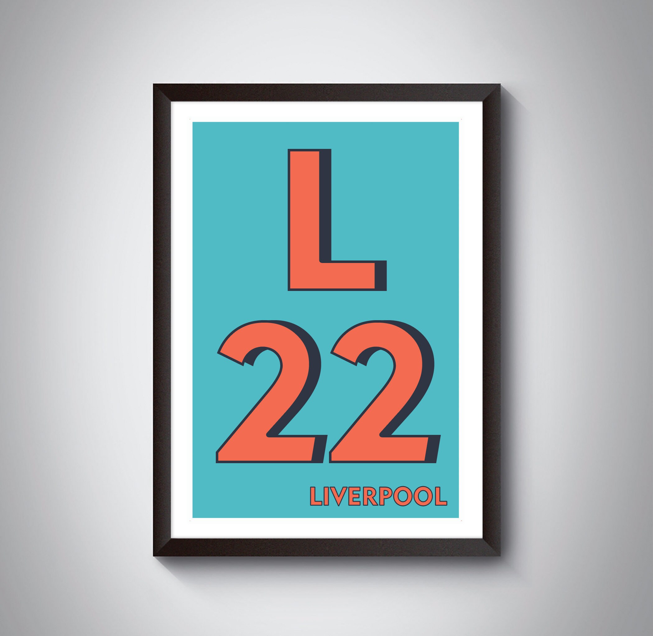 L22 Waterloo Print LIVERPOOL Print. Postcode Typography Art - Etsy UK