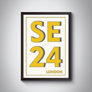 SE24 ( Brockwell / Dulwich / Herne Hill ) London Postcode Typography ...