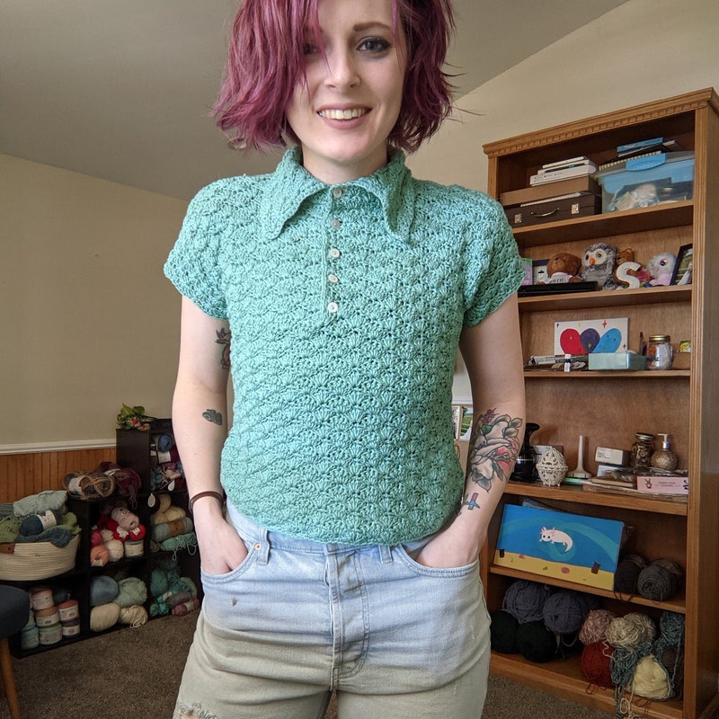 Crochet Polo Shirt Pattern - Etsy